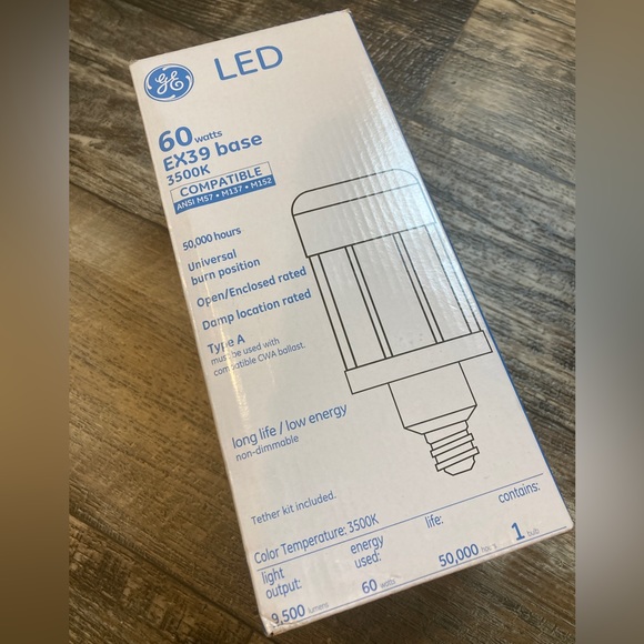 GE | Other | Nip Ge Commercial Lighting Led 6watt Ex39 Base 3500k Comp ...